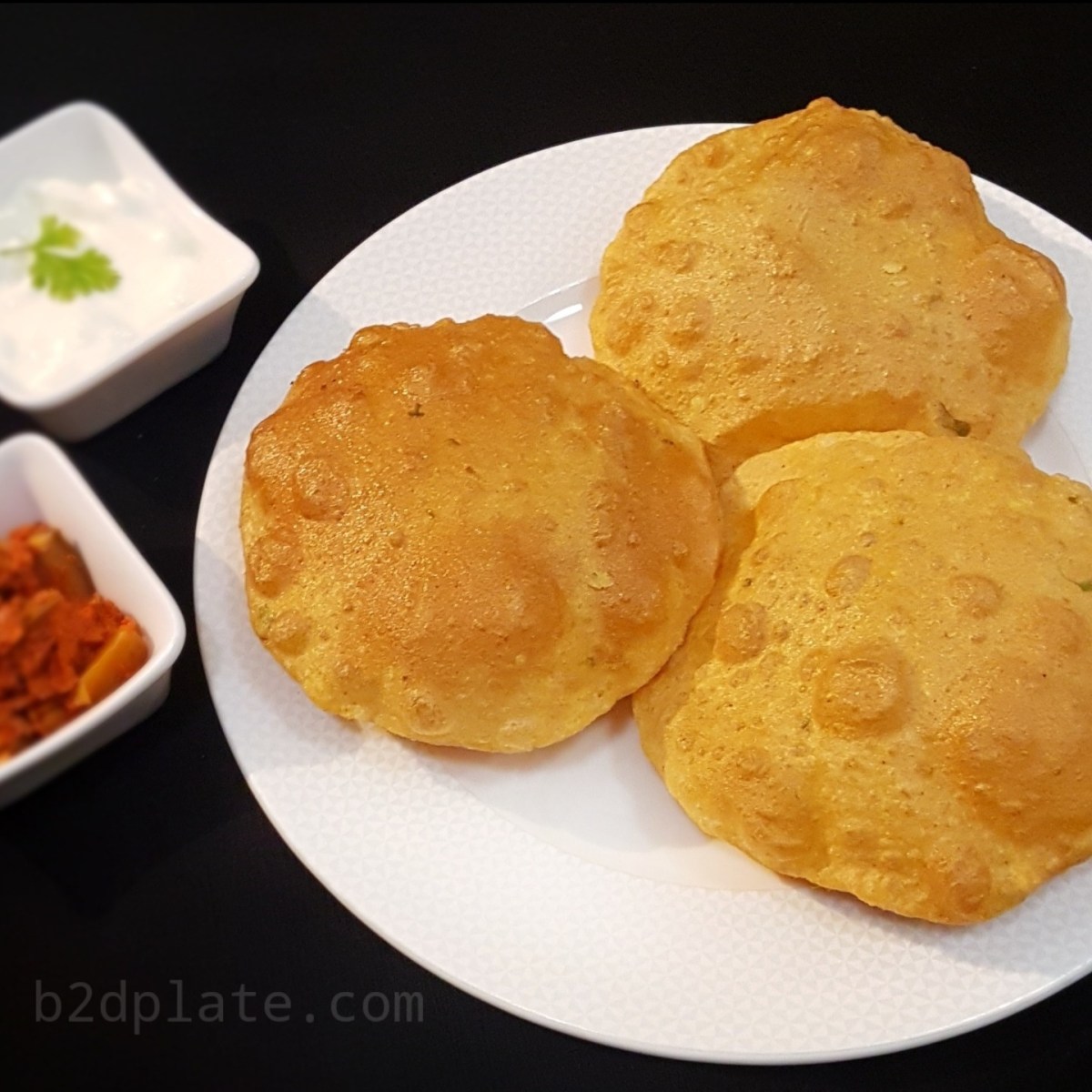 Aloo Poori / Potato Poori – B2D Plate