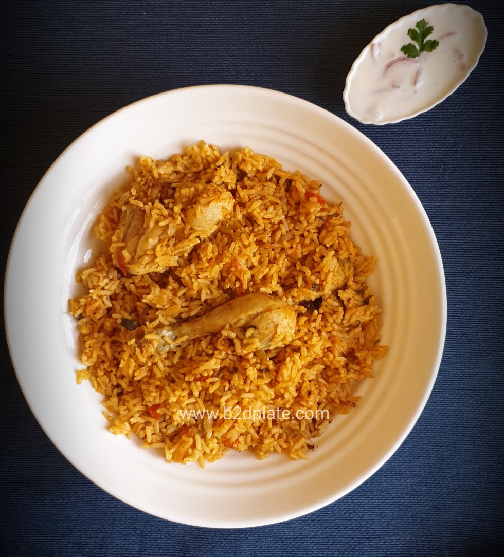 Chicken pulao – B2D Plate