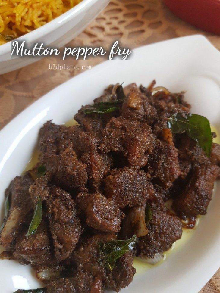 Mutton pepper fry Kerala style – B2D Plate