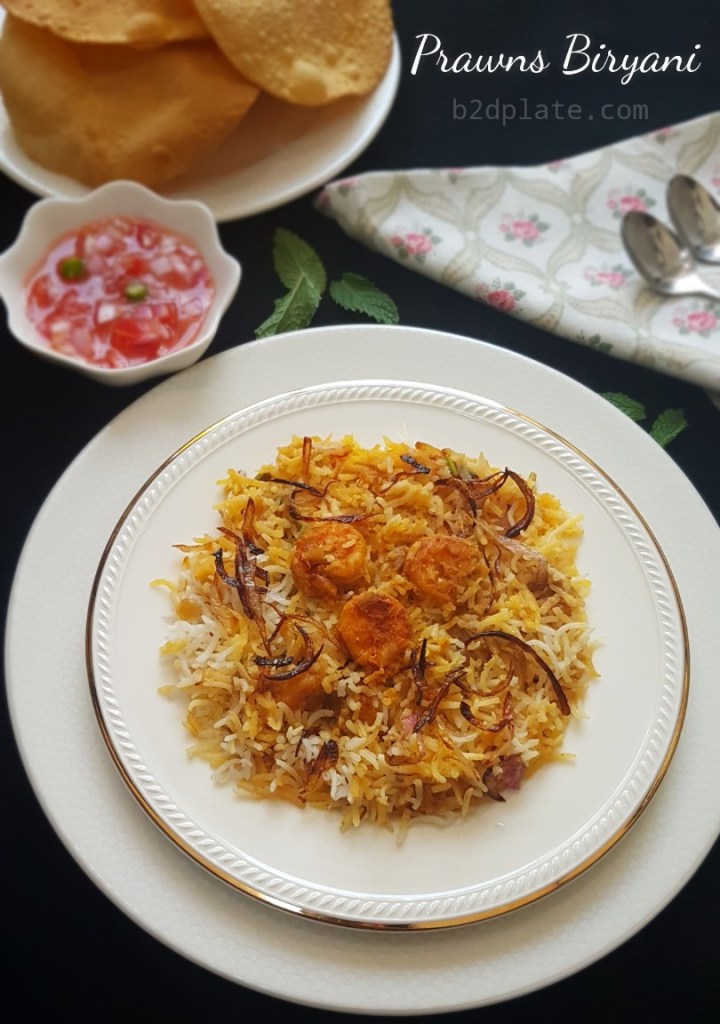 Prawns Biryani – B2D Plate