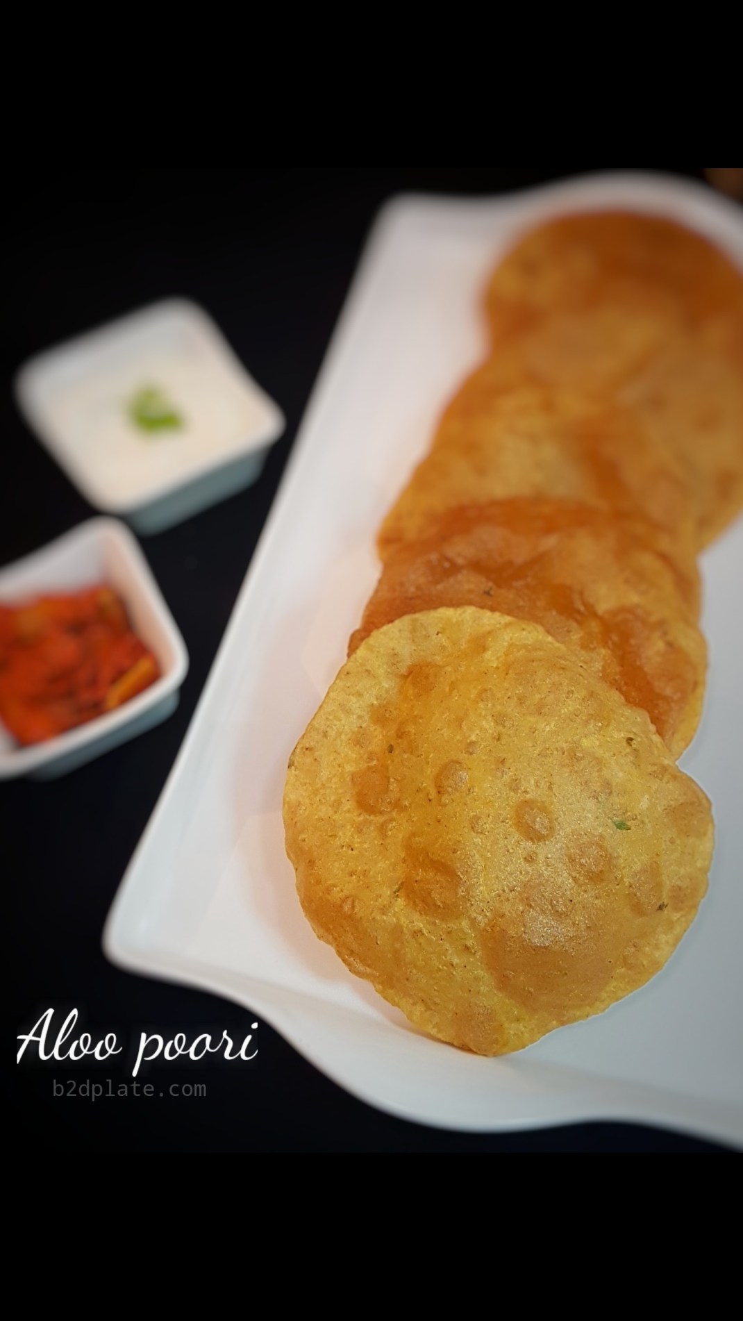Aloo Poori / Potato Poori – B2D Plate